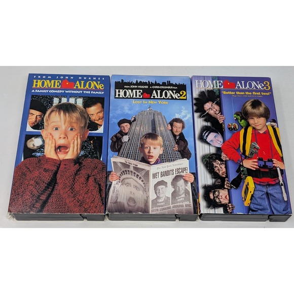 Media | Home Alone 1 2 3 Vhs Tape Movie Lot 1991 1992 1997 Macauley ...